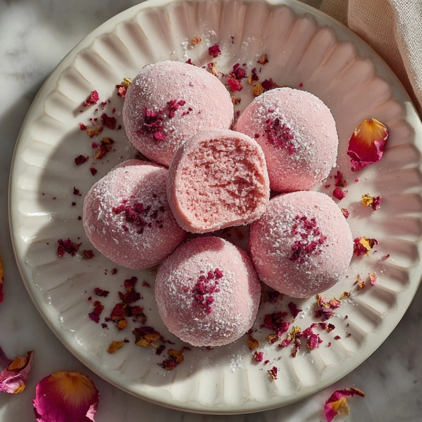 Delicious Raspberry Rose Truffles recipe (20 truffles)